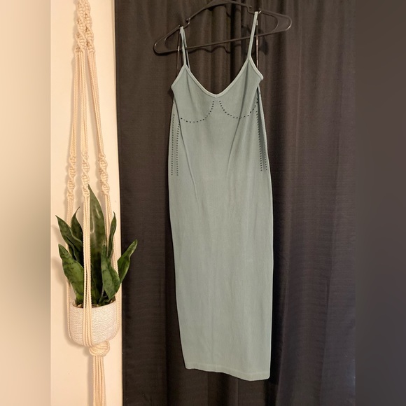 Forever 21 Dresses Forever 2 Midi Dress Size Sm Soft Teal Color Cut